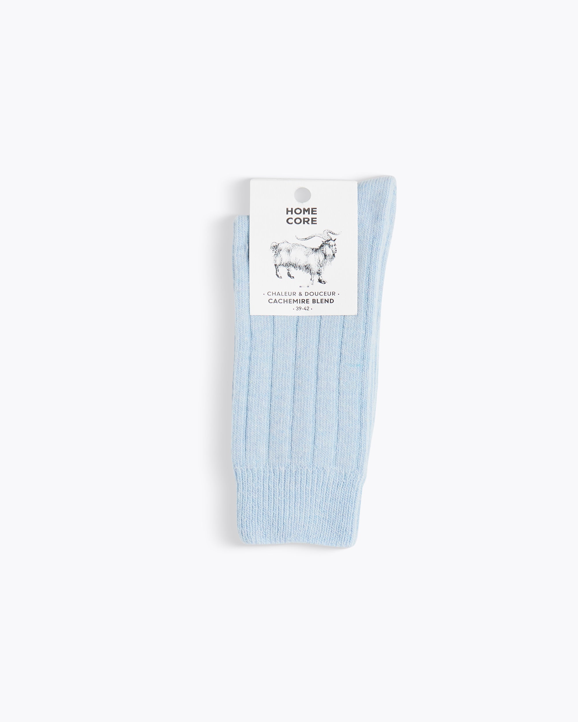 CASHMERE BLEND SOCKS - PASTELS BABY BLUE